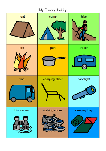 My Camping Holiday with Symbols | Teaching Resources