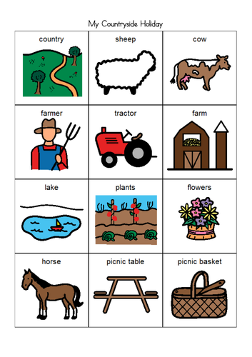 My Countryside Holiday with Symbols | Teaching Resources