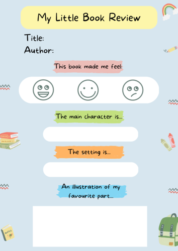 EYFS/ KS1 Book Review Template | Teaching Resources