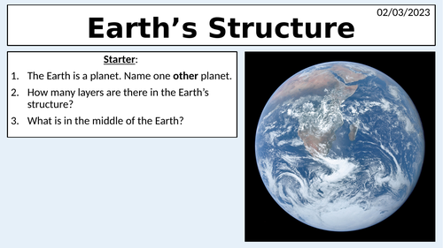 Earth Structure, Types of Rocks, Rock Cycle (3 lessons) | Teaching ...