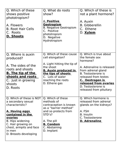 Hundreds of Revision Cards - GCSE Biology | Teaching Resources