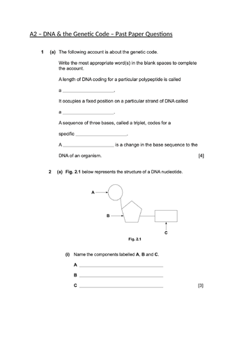 CCEA Life and Health Sciences DNA and the Genetic Code | Teaching Resources