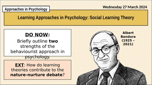 A-Level Psychology - LEARNING APPROACHES: SOCIAL LEARNING THEORY ...