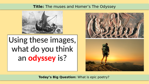 Year 9 Poetry - Homer's The Odyssey and the muses | Teaching Resources