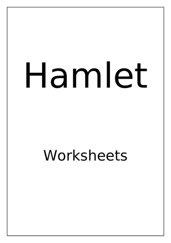 Shakespeare Hamlet Worksheets | Teaching Resources