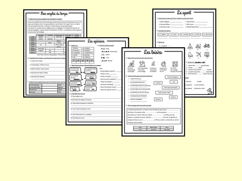 Year 7 French- Revision Booklet (2) | Teaching Resources