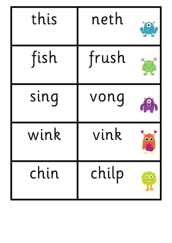 RWI Green and Alien words practice sheets | Teaching Resources