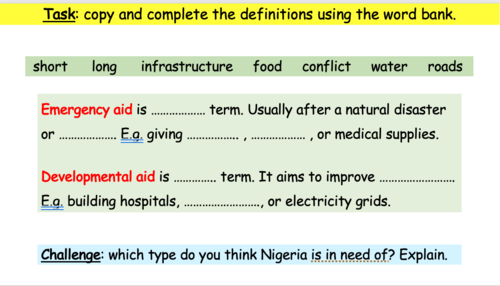 Nigeria Case Study: Impact of aid AQA | Teaching Resources