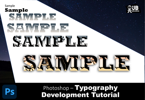 Photoshop Tutorial - Typography Development Booklet | Teaching Resources