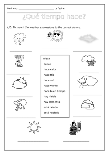 SPANISH - WEATHER - EL TIEMPO | Teaching Resources