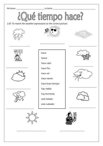 SPANISH - WEATHER - EL TIEMPO | Teaching Resources