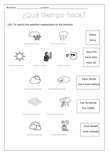 SPANISH - WEATHER - EL TIEMPO | Teaching Resources