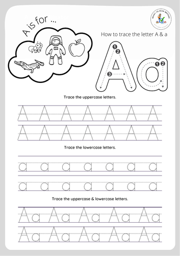 26 Pages - Tracing Letters - Tracing Alphabet - Phonics Worksheets ...