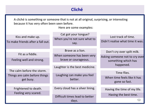 Cliché | Teaching Resources