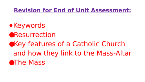 THE MASS : FULL SCHEME OF WORK (Easily adapted for new RECD) | Teaching ...