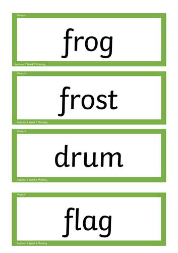 Little Wandle Year 1 Autumn 1 Daily Flash Cards | Teaching Resources