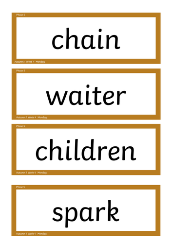 Little Wandle Year 1 Autumn 1 Daily Flash Cards | Teaching Resources