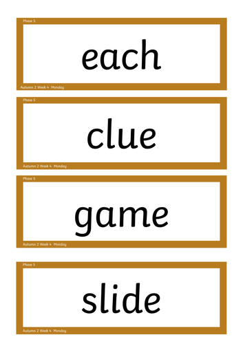 Little Wandle Year 1 Autumn 2 Daily Flash Cards | Teaching Resources