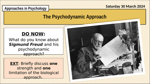 A-Level Psychology - THE PSYCHODYNAMIC APPROACH [Approaches in ...