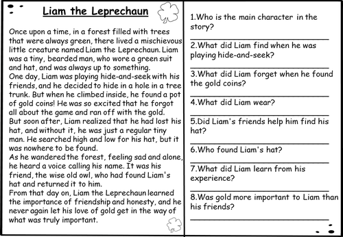 St Patrick's Day Reading Comprehensions - Fiction and Non-Fiction for ...