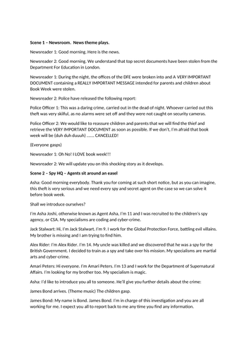 Book Week / Reading Week assembly show script and slides editable ...