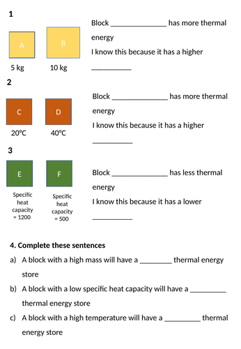 Physics - Specific Heat Capacity | Teaching Resources