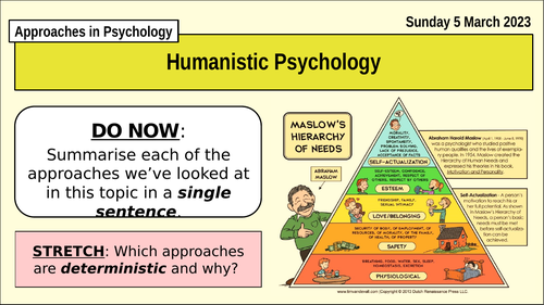 A-Level Psychology - THE HUMANISTIC APPROACH [Approaches in Psychology] | Teaching Resources