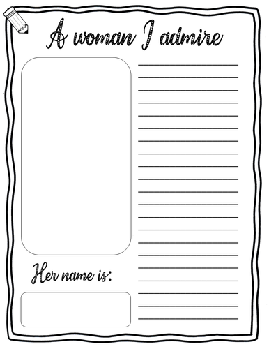 International women's day writing templates - English and Spanish ...