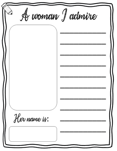 International women's day writing templates - English and Spanish ...