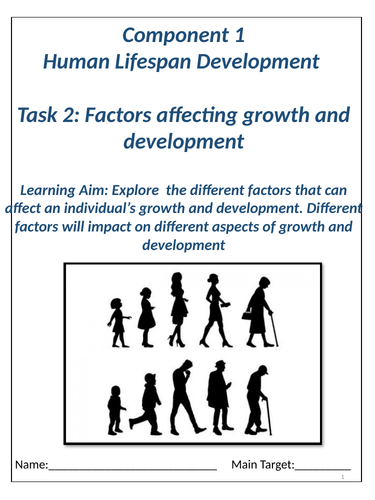 Btec Tech Award Health And Social Care Component 1 Human Lifespan 