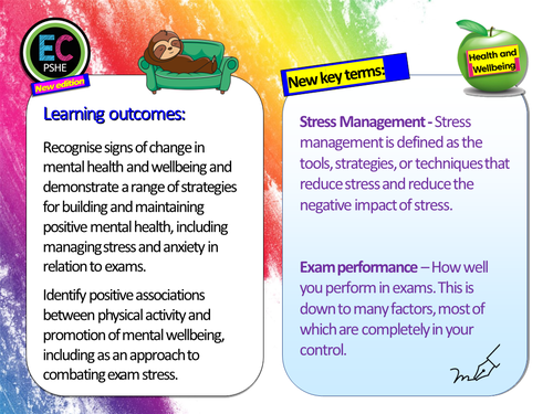 Stress Management + Exam Stress PSHE | Teaching Resources