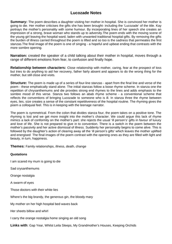 Jackie Kay Set Poems Revision Booklet | Teaching Resources