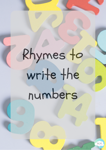 Rhymes to write the numbers | Teaching Resources