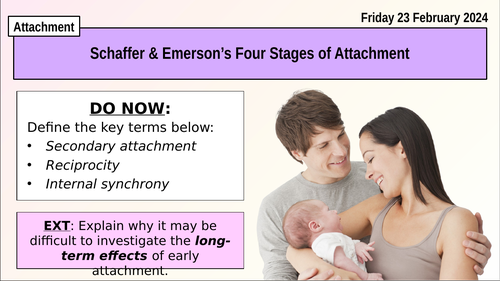 A-Level Psychology - SCHAFFER & EMERSON'S STAGES OF ATTACHMENT (1964 ...
