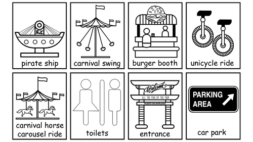 All the Fun of the Fair Colouring Cards | Teaching Resources