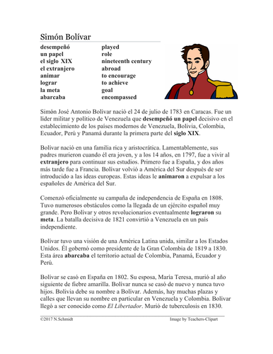 Simón Bolívar Biografía en Español: Spanish Biography on South American ...