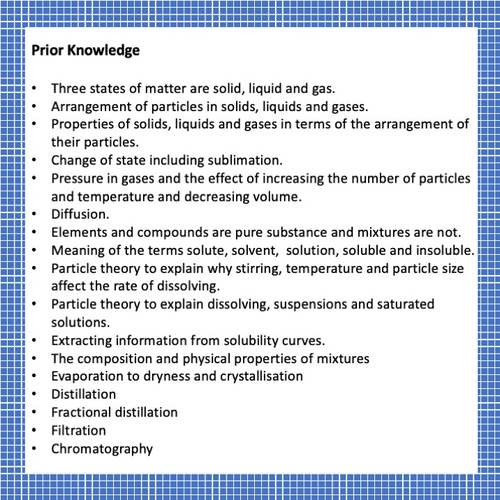Kinetic Theory of Matter, Mixtures and Solutions Separating Mixtures ...