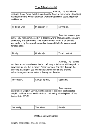 Persuasive writing - A Travel Brochure. Y6. | Teaching Resources