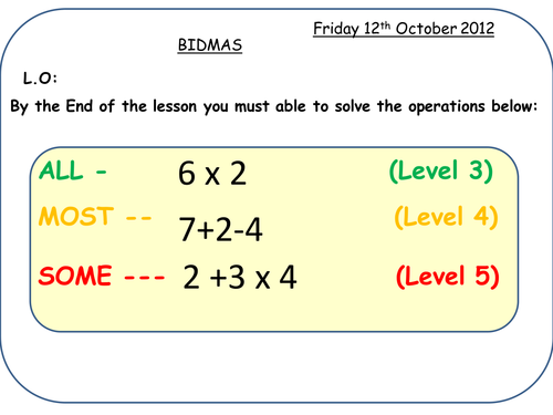 BIDMAS 2 | Teaching Resources