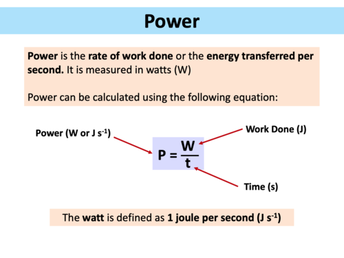 Work & Power - A Level Physics | Teaching Resources