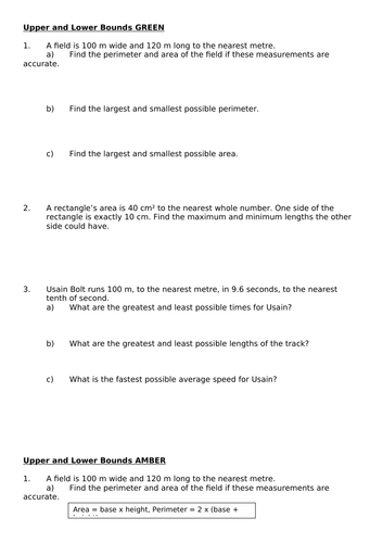 Bounds | Teaching Resources