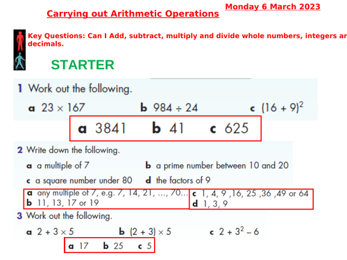 Number and Integer | Teaching Resources