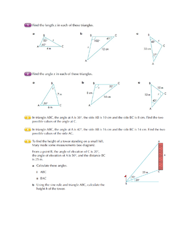Sine Rule | Teaching Resources