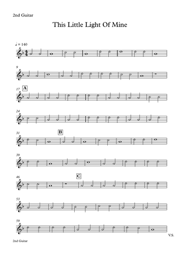 This Little Light of Mine Score + Parts | Teaching Resources