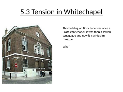 Edexcel GCSE History Crime and Punishment- Whitechapel 1870-1900: crime ...