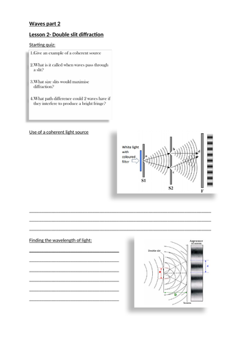 OCR A level WAVES- Interference, stationary waves, harmonics | Teaching ...