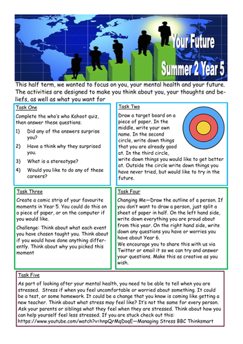 PSHE Y5 Careers Homework | Teaching Resources