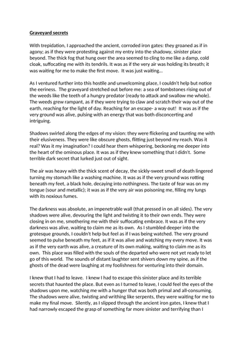 AQA GCSE English Lang Paper 1 The Silk Factory J.Allnatt Creative ...