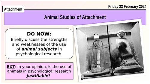 A-Level Psychology - ANIMAL STUDIES OF ATTACHMENT [Attachment Topic ...