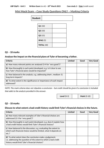 LIBF DipFS U3 Re-sit MAR 2023: CS2 - PREMIUM Bundle | Teaching Resources